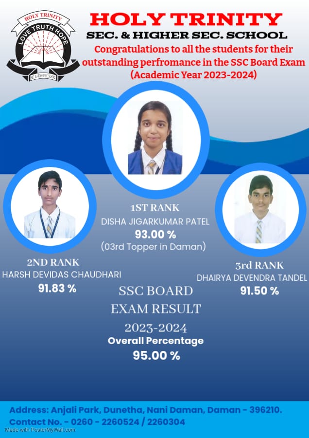 Toppers – Holy Trinity Sec and Higher Sec School